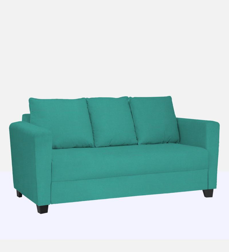 Ethos Fabric 3 Seater Sofa In Cerulean Blue Color — TREVI FURNITURE