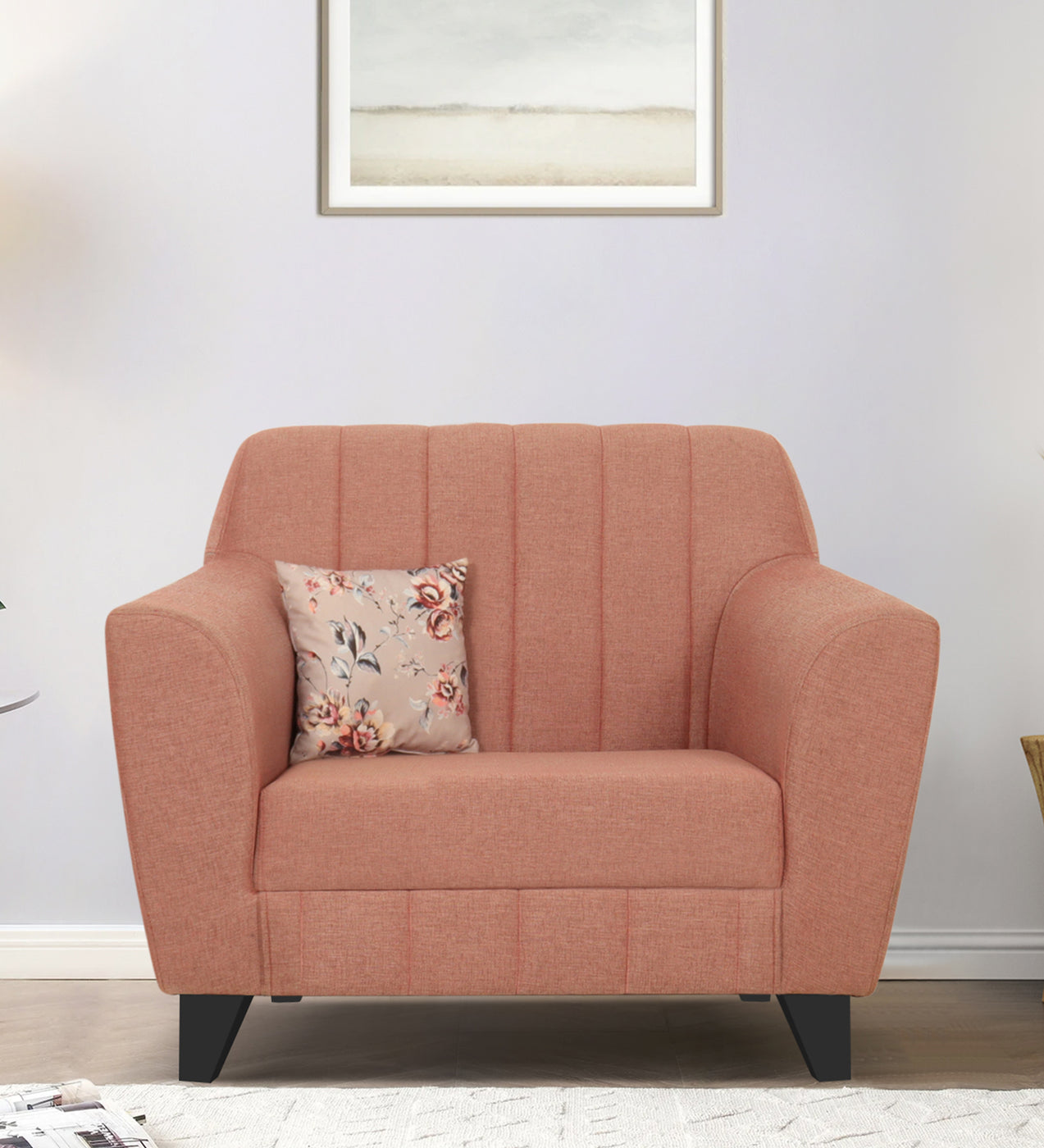 Java Comfortable and Luxurious soft Fabric 1 seater Sofas — TREVI FURNITURE