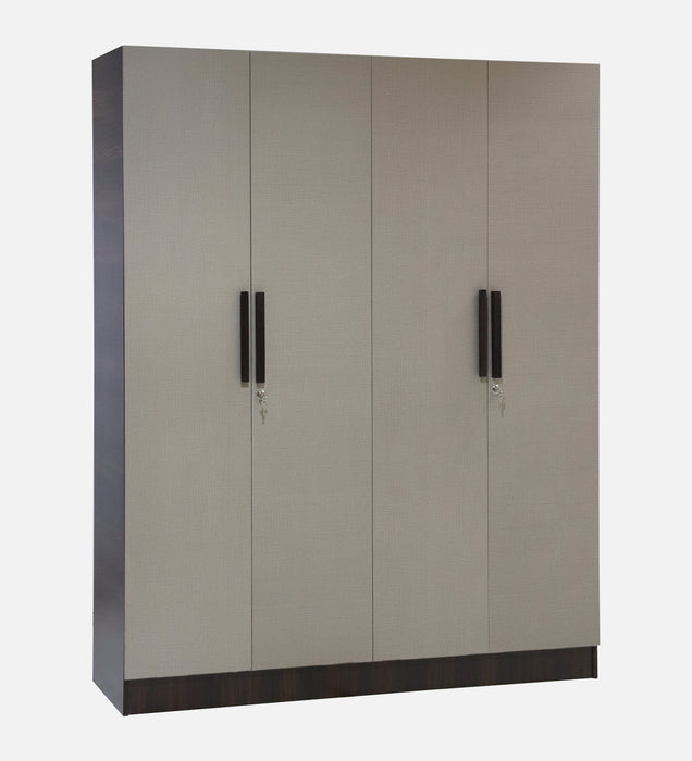 Trevi Mustang 4 Door Wardrobe- Dark Maple & Hazel Cambric — TREVI FURNITURE
