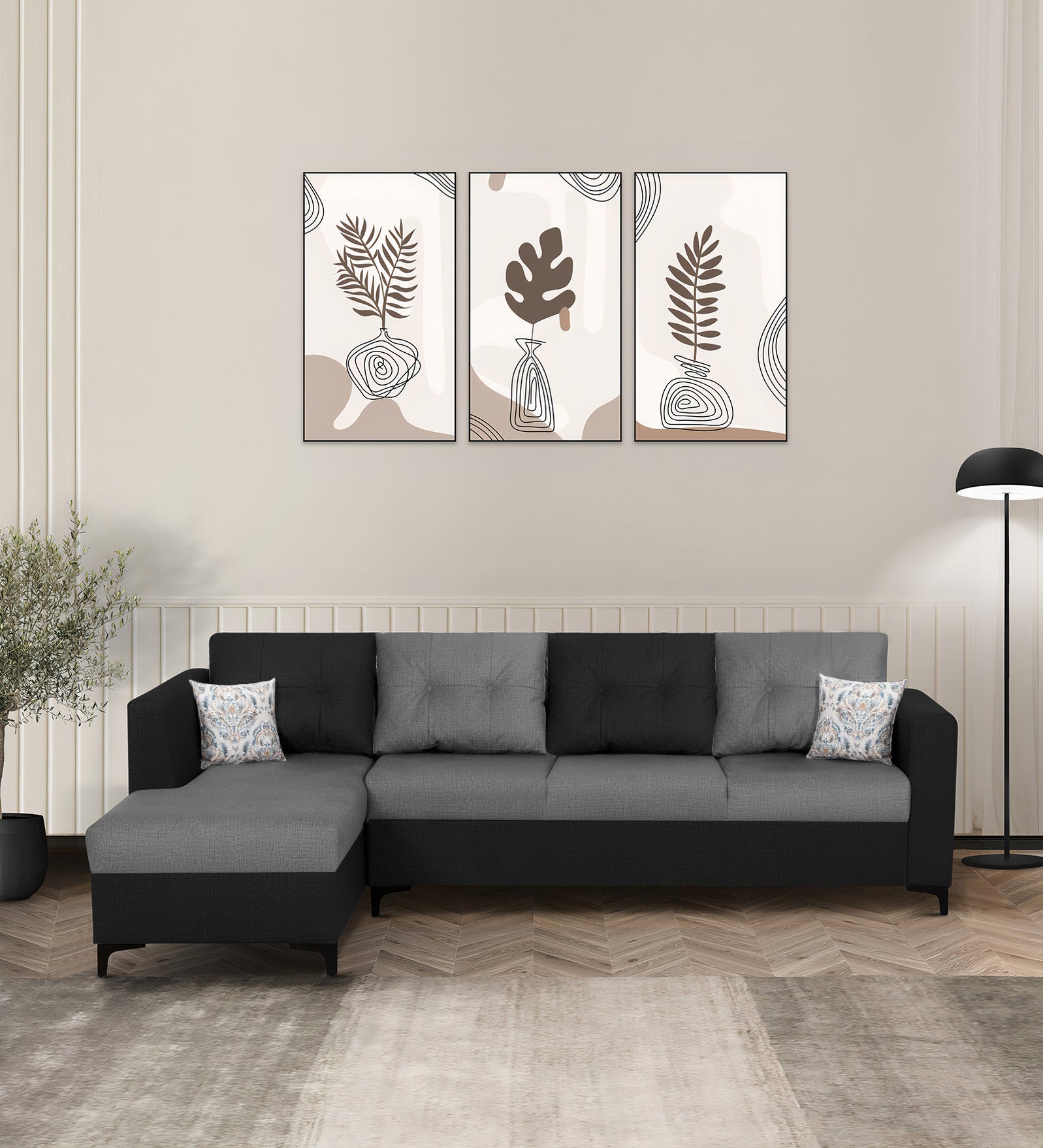 OMEGA Sectional Fabric Sofa 6 Seater — TREVI FURNITURE